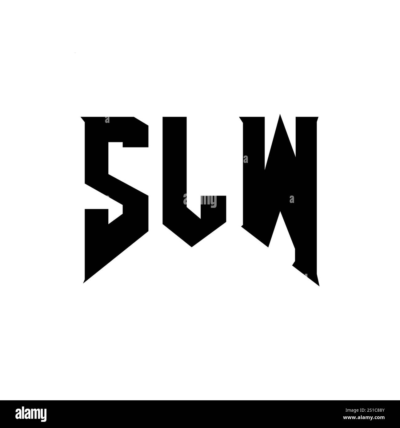 SLW letter logo design for technology company. SLW logo design black ...