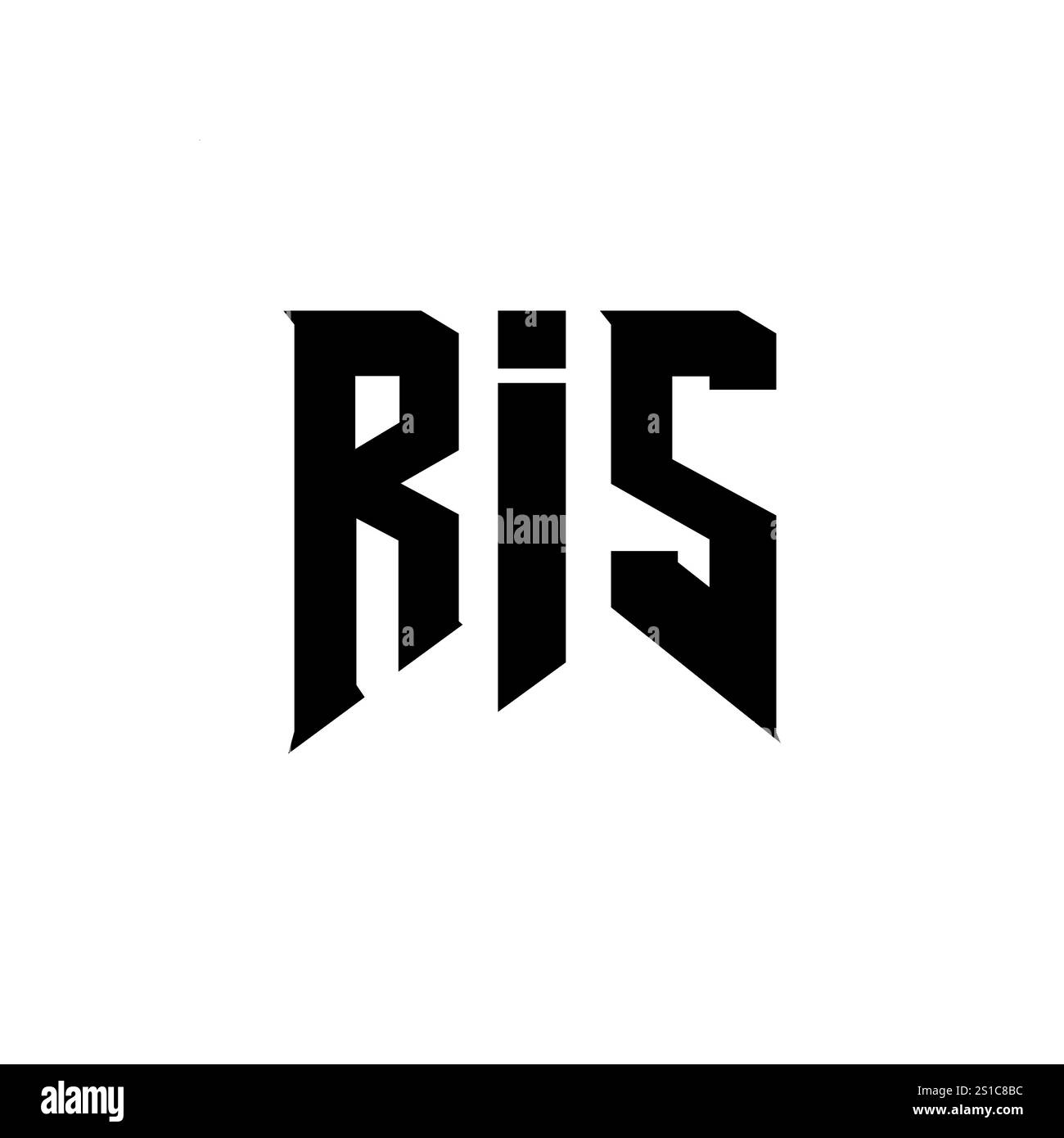 RIS letter logo design for technology company. RIS logo design black ...