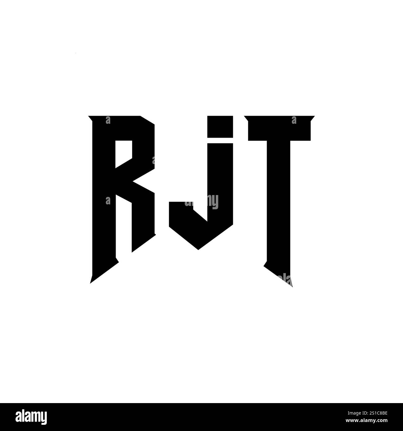 RJT letter logo design for technology company. RJT logo design black ...