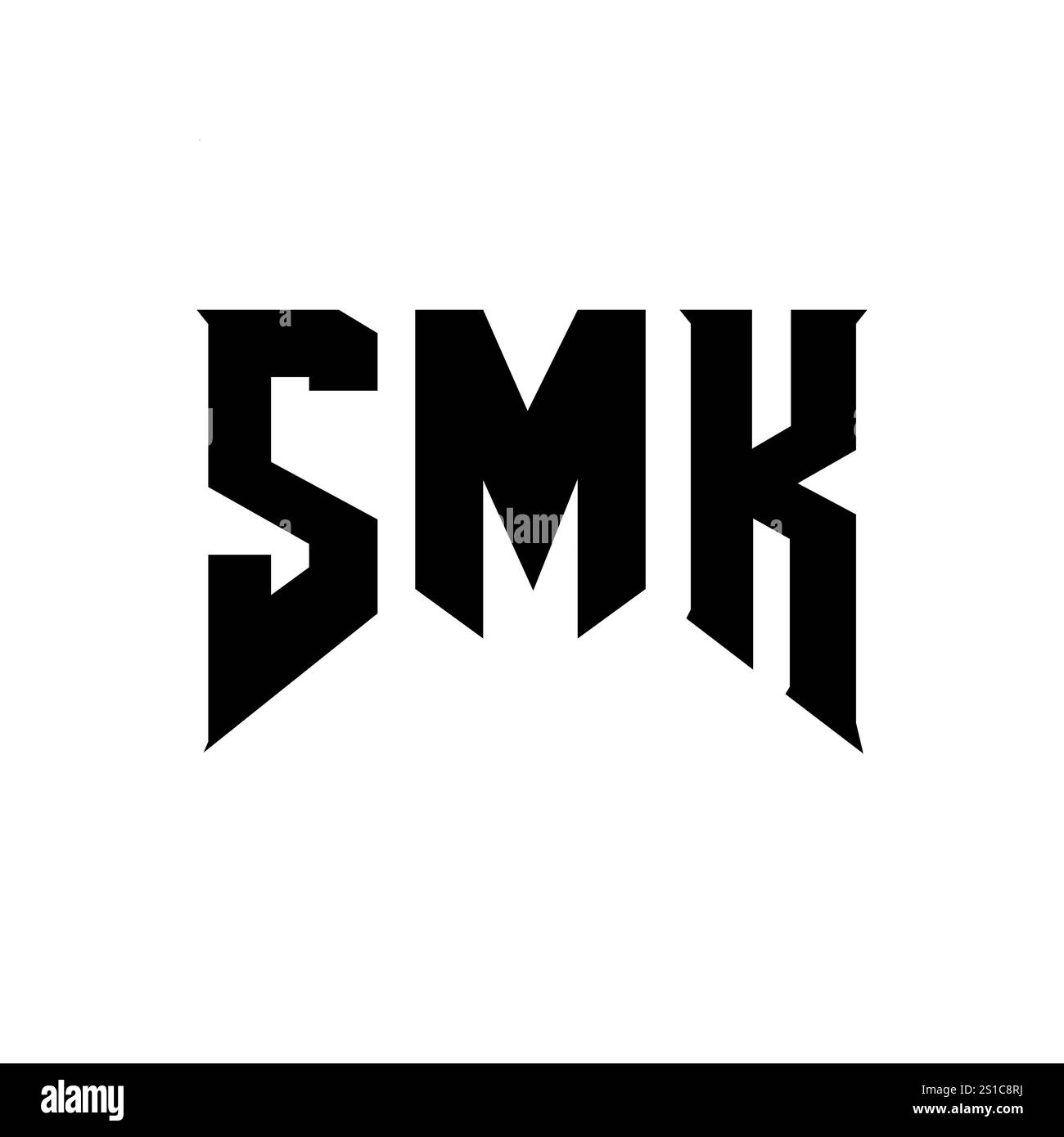 SMK letter logo design for technology company. SMK logo design black ...