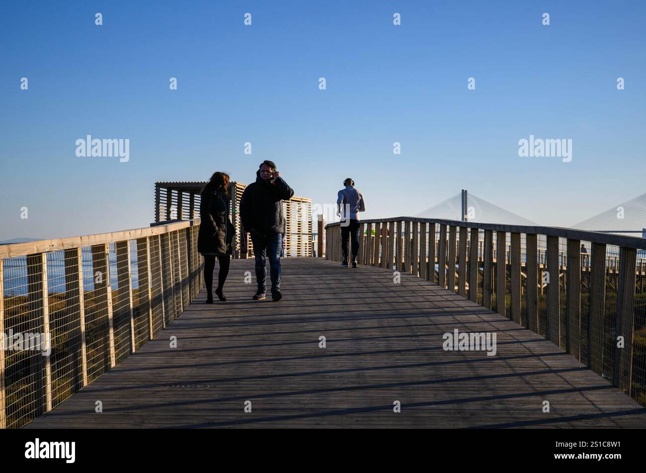 Lisbon, Portugal. 1st Jan, 2025. People are seen walking along the ...