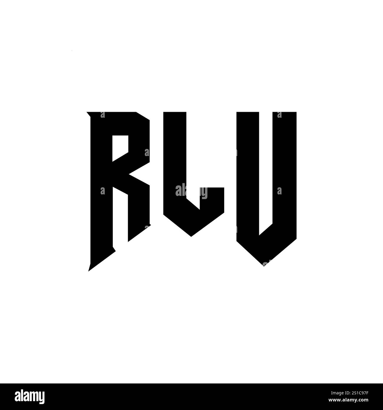 RLU letter logo design for technology company. RLU logo design black ...