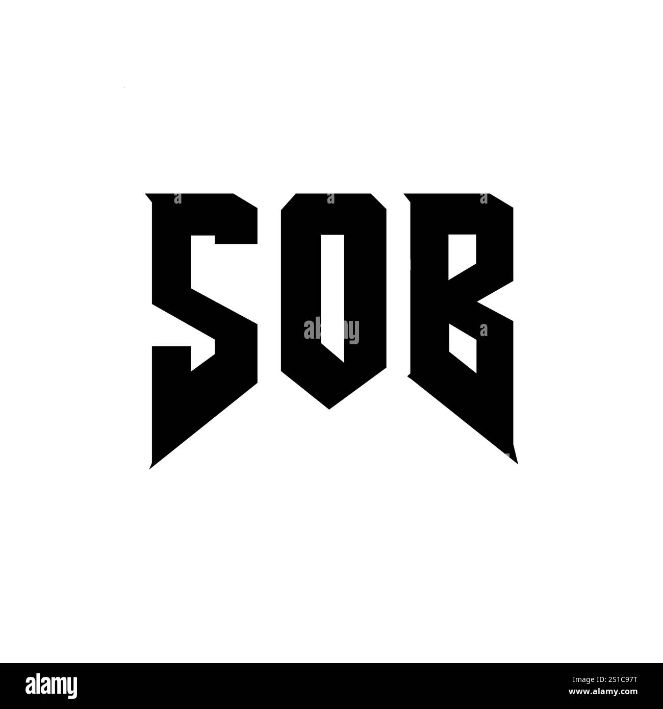 SOB letter logo design for technology company. SOB logo design black ...