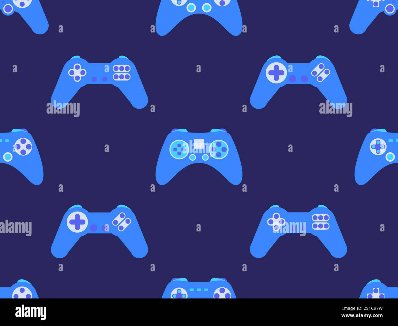 Joystick Seamless Pattern Game Controller For Video Games Gamepad For