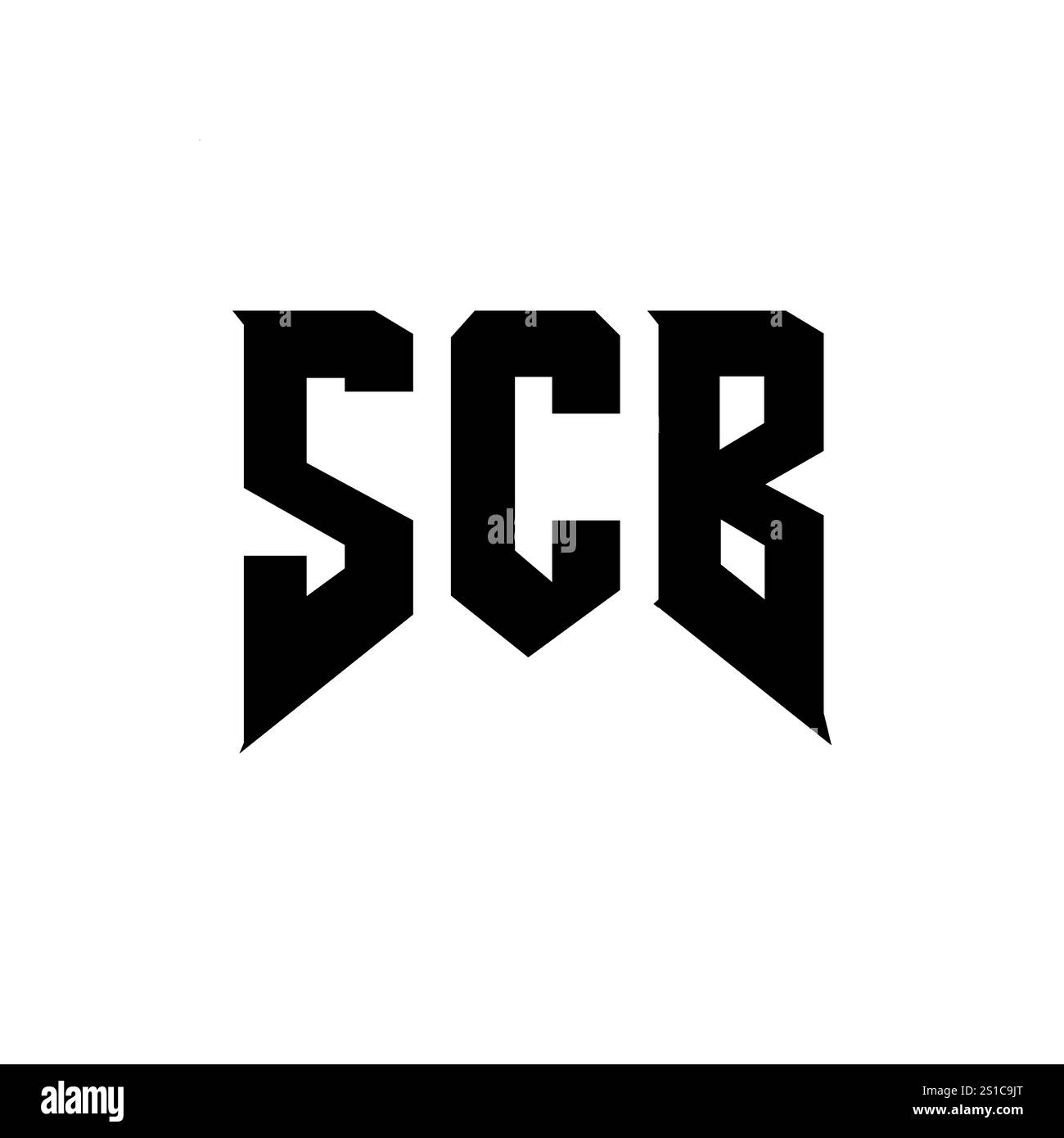 SCB letter logo design for technology company. SCB logo design black ...