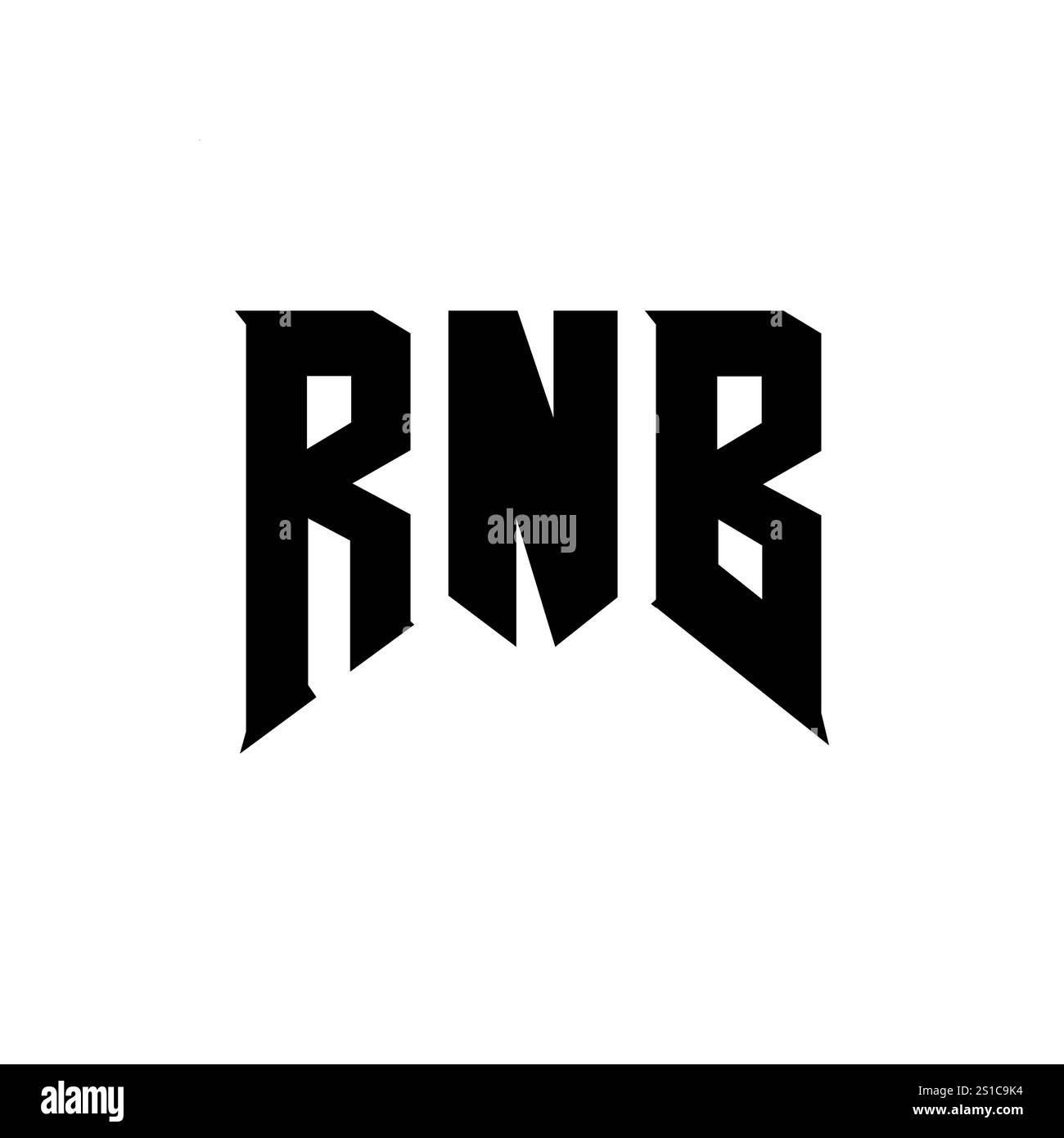 RNB letter logo design for technology company. RNB logo design black ...