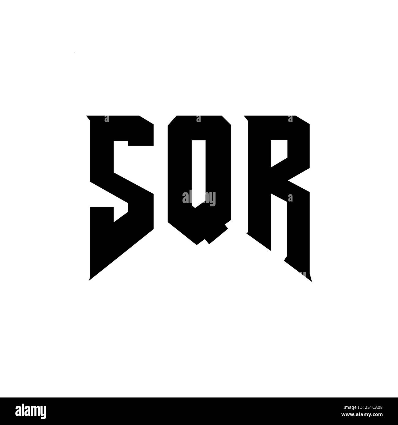 SQR letter logo design for technology company. SQR logo design black ...