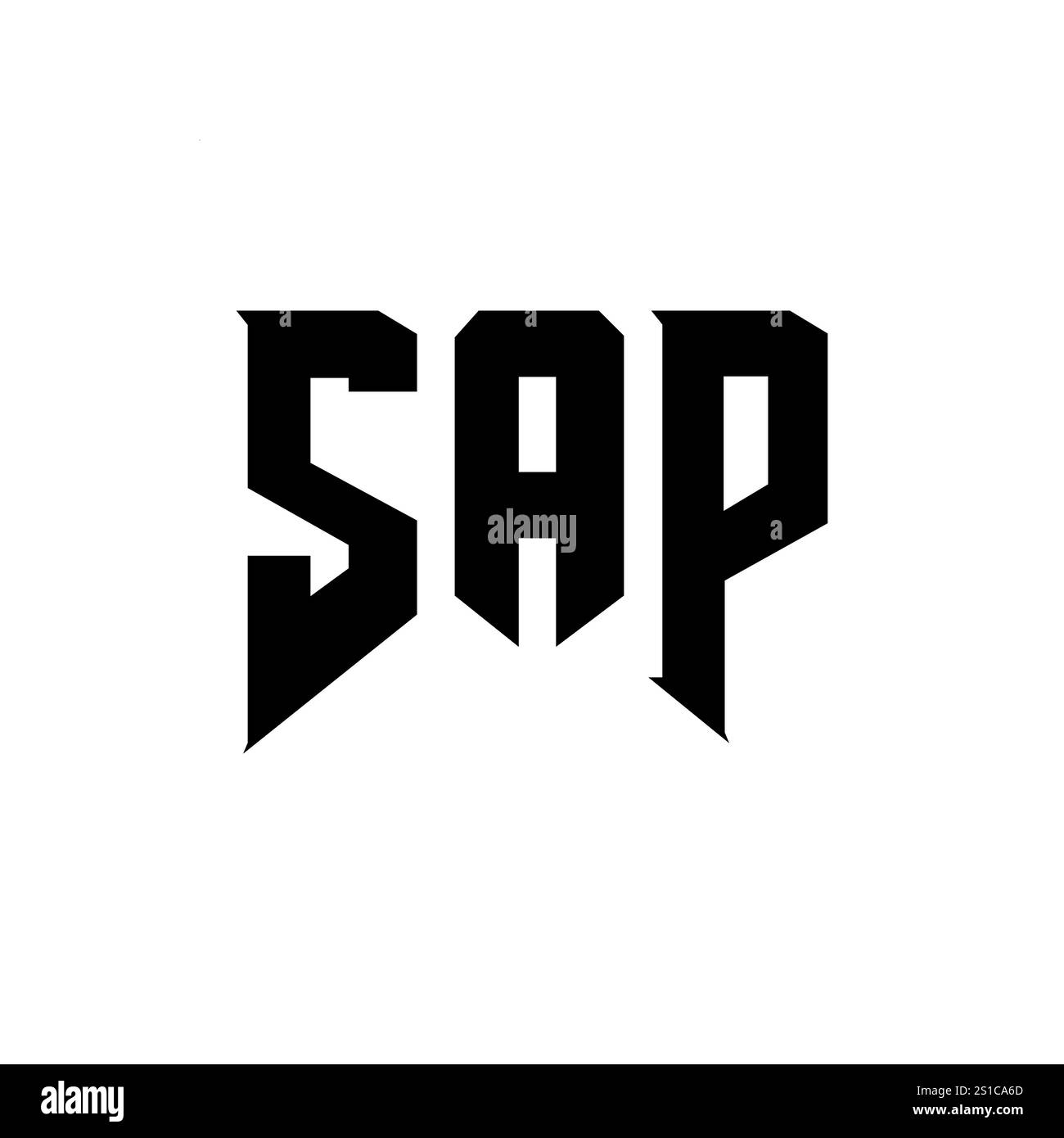 SAP letter logo design for technology company. SAP logo design black ...