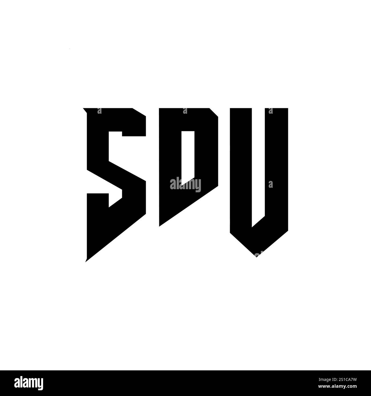 SDU letter logo design for technology company. SDU logo design black and white color combination ...