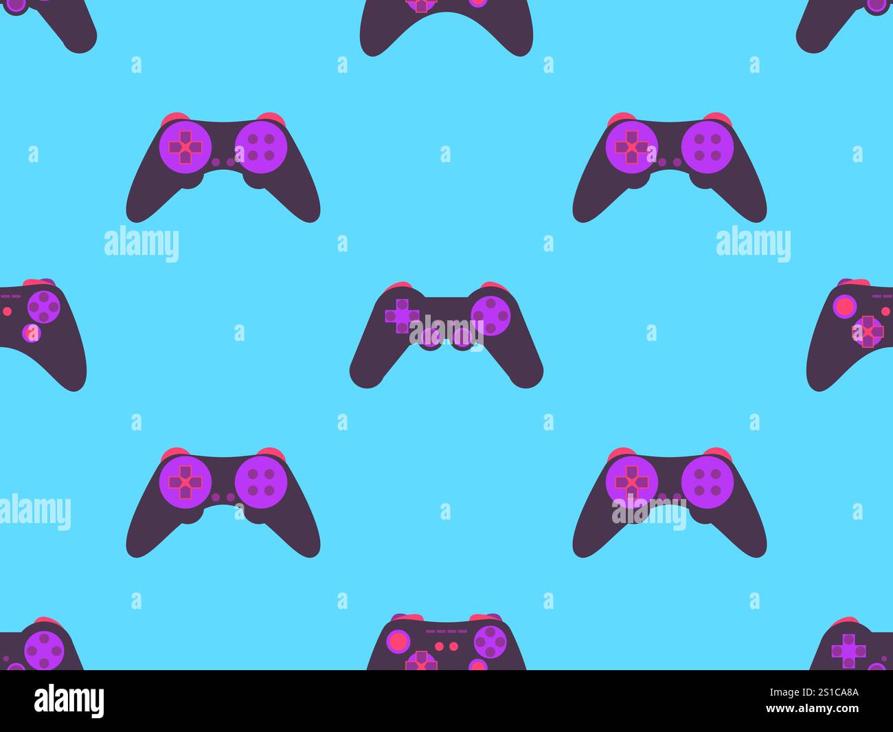 Joystick Seamless Pattern Game Controller For Video Games Gamepad For
