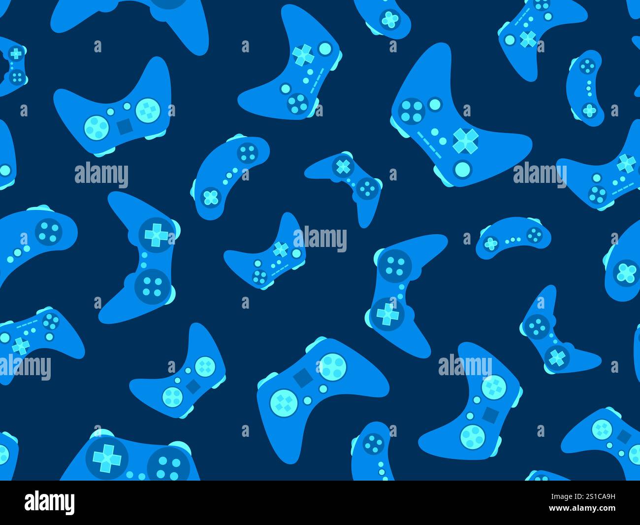 Joystick Seamless Pattern Game Controller For Video Games Gamepad For