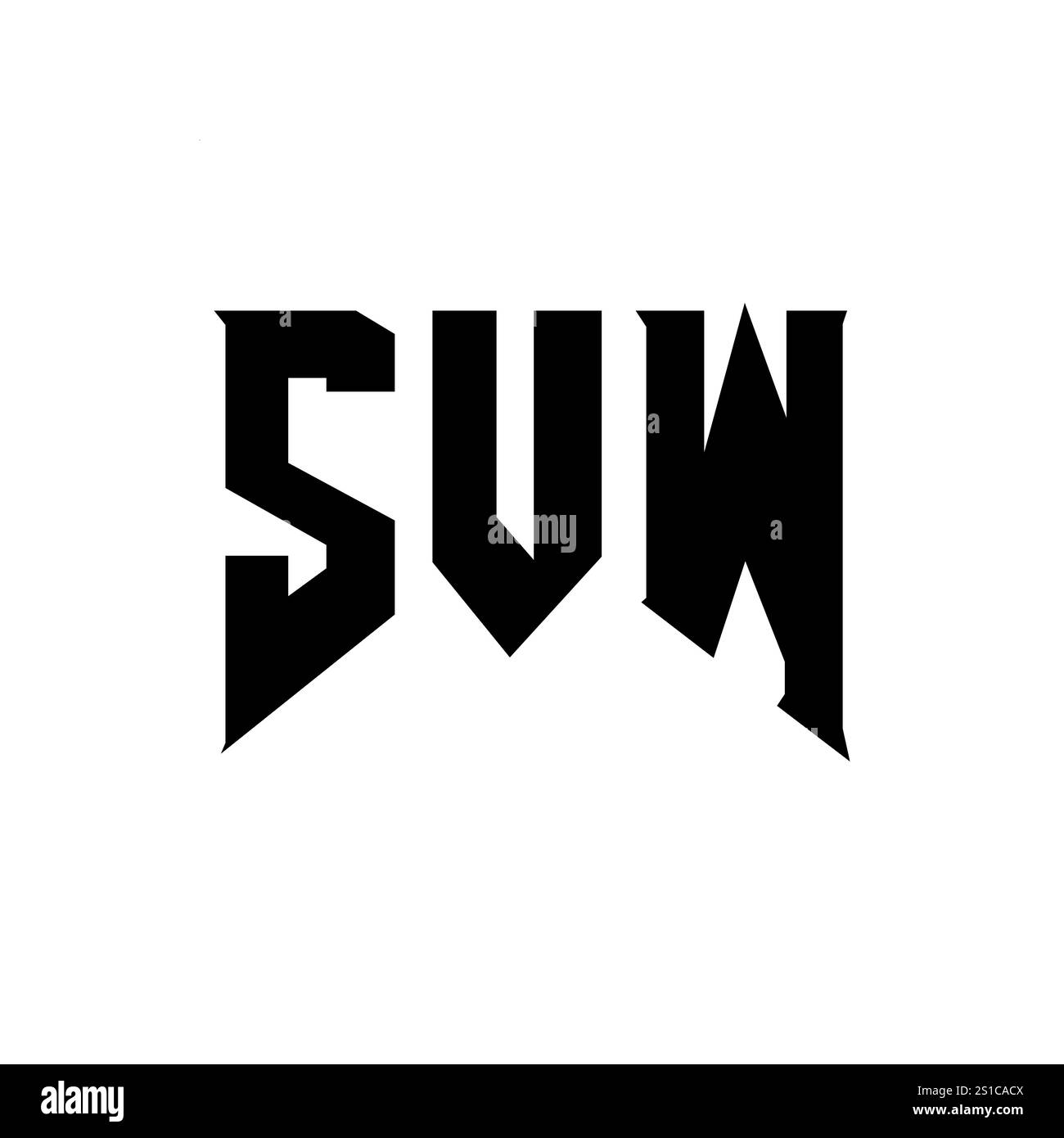 SVW letter logo design for technology company. SVW logo design black and white color combination ...