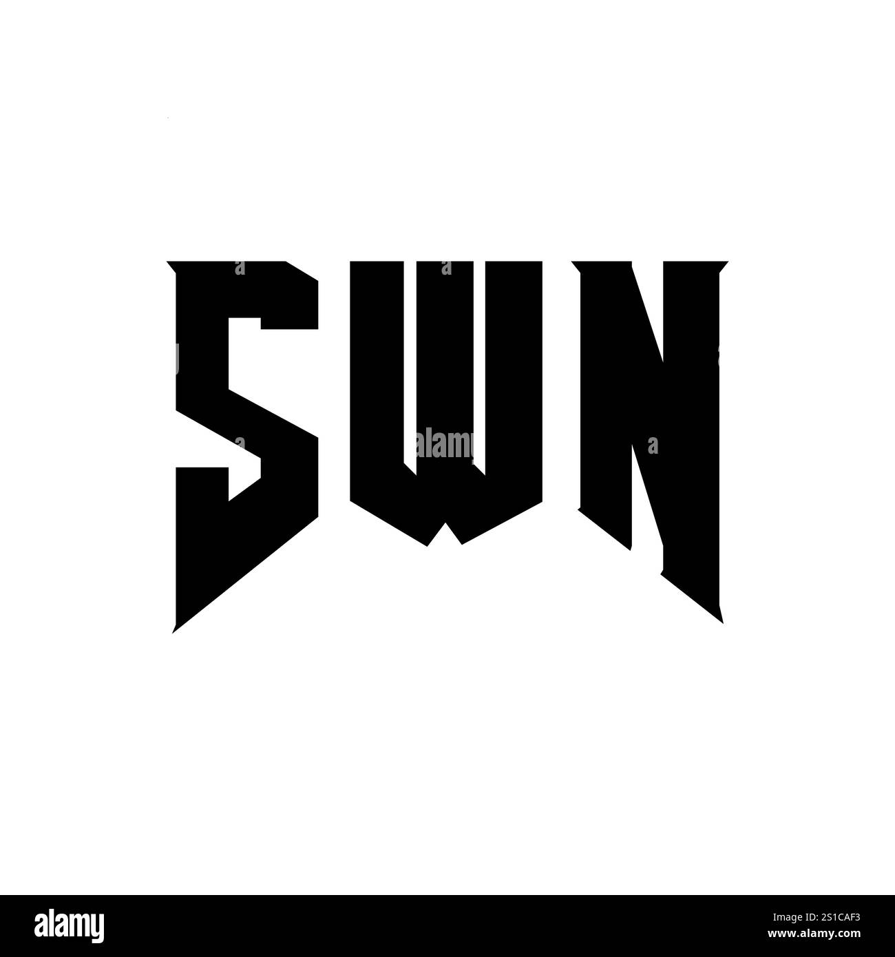 SWN letter logo design for technology company. SWN logo design black ...