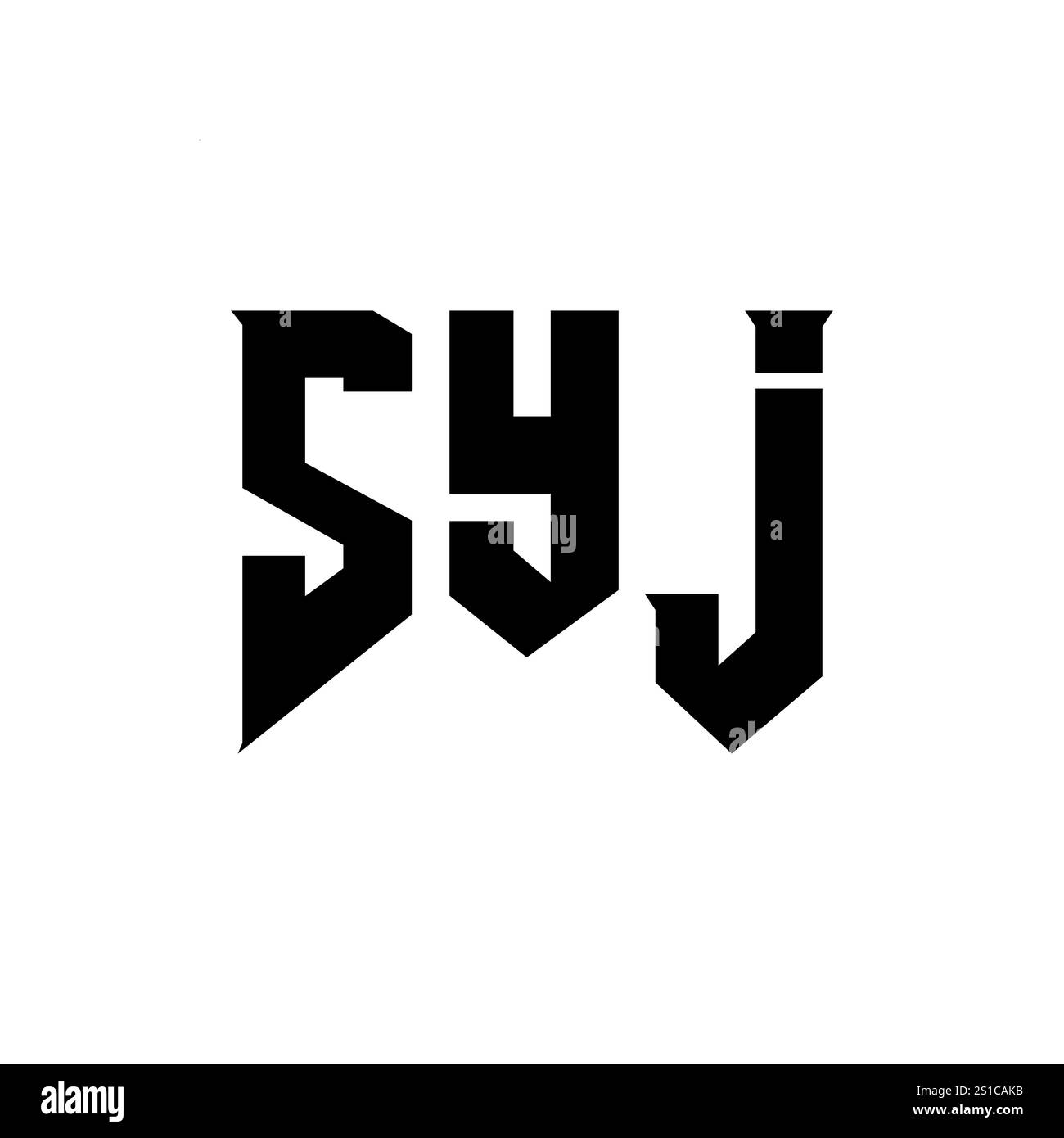 SYJ letter logo design for technology company. SYJ logo design black ...