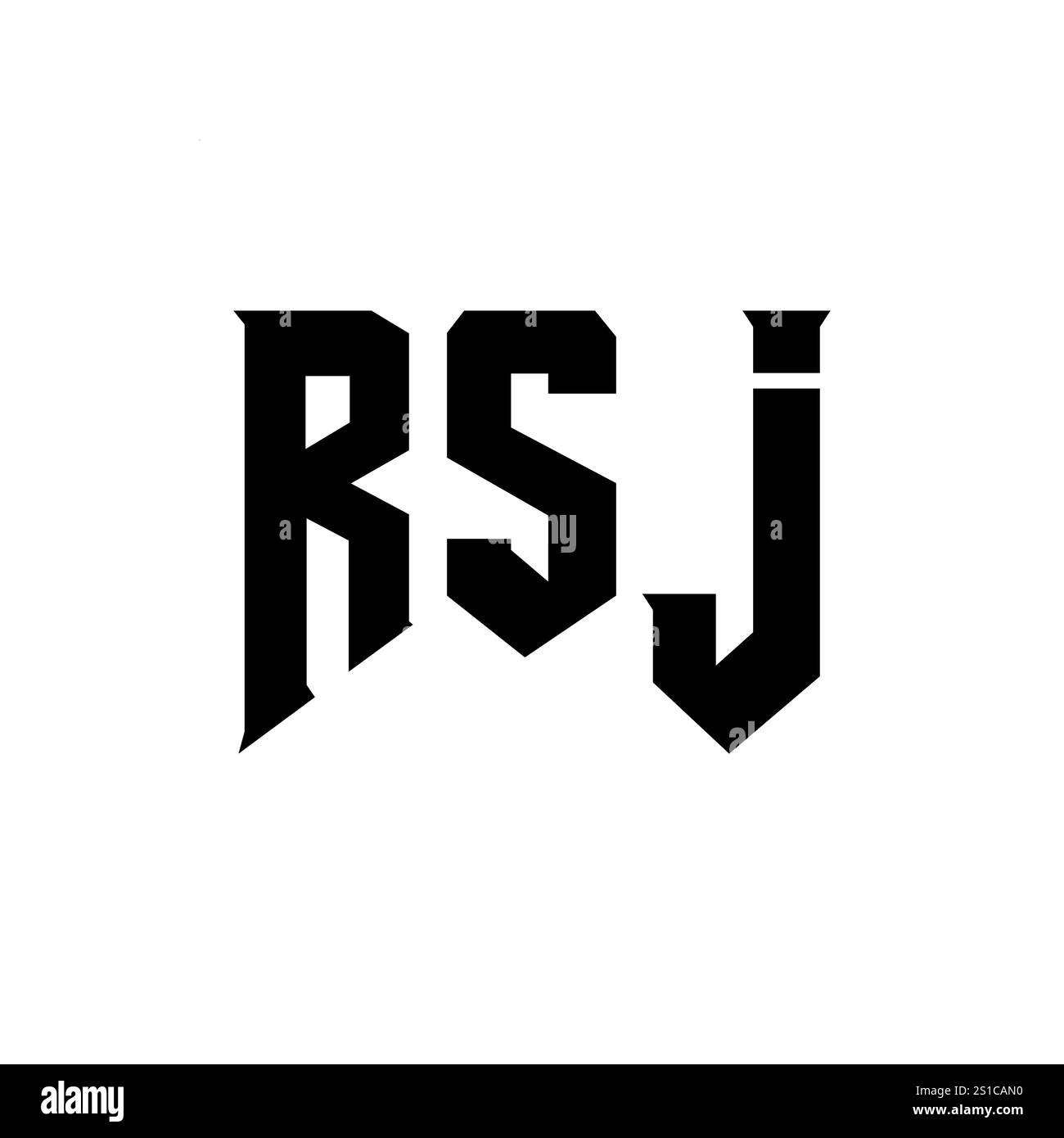 RSJ letter logo design for technology company. RSJ logo design black ...