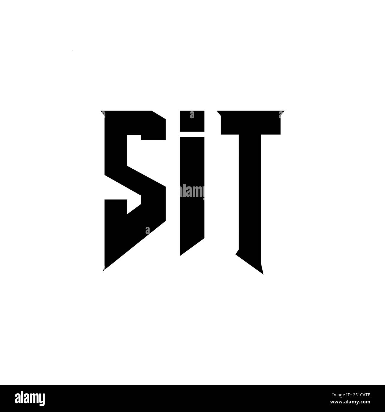 SIT letter logo design for technology company. SIT logo design black ...