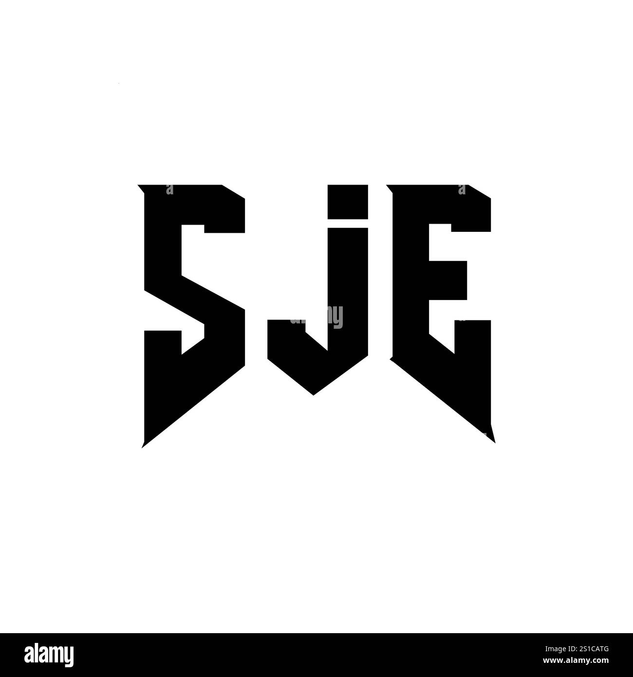 SJE letter logo design for technology company. SJE logo design black ...