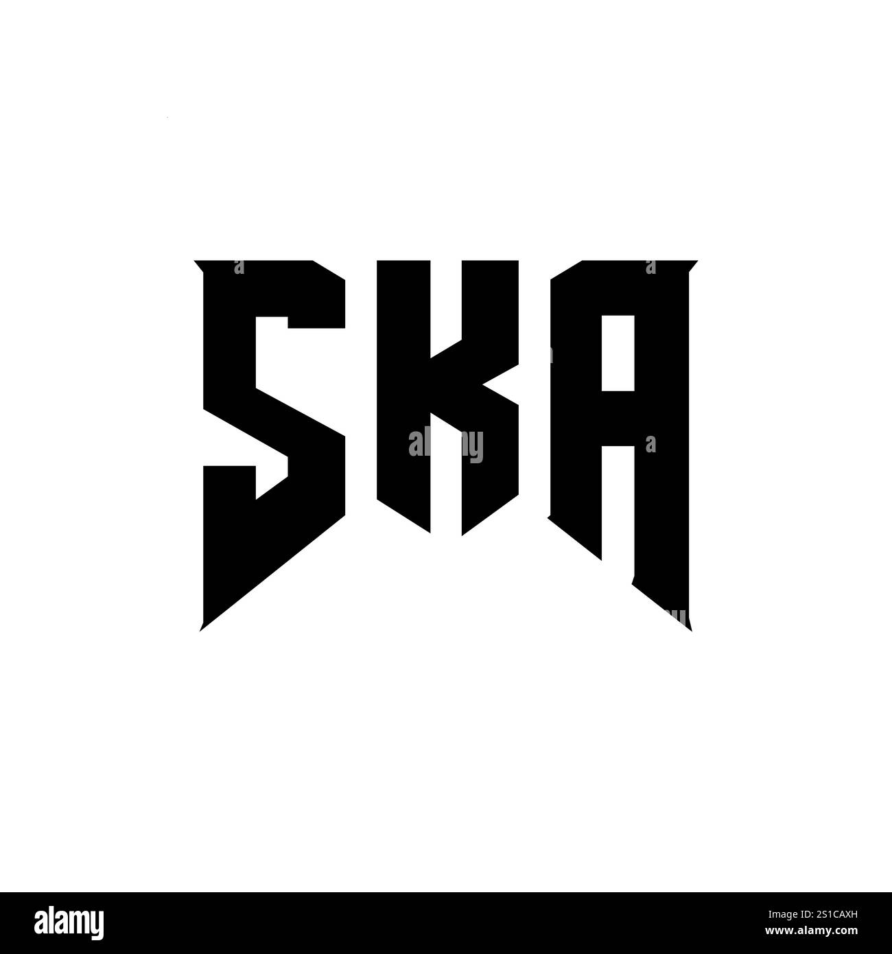 SKA letter logo design for technology company. SKA logo design black ...