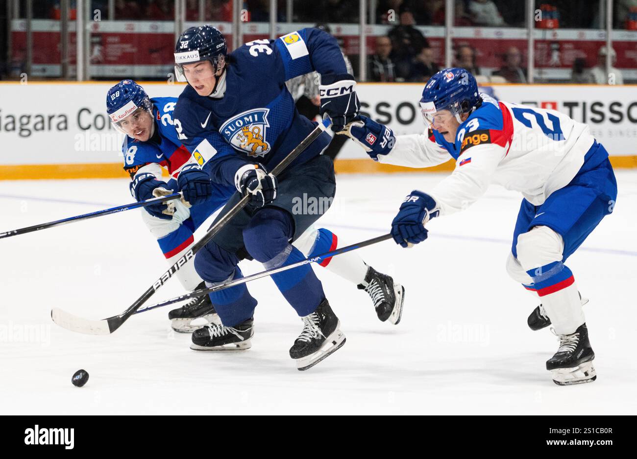 Ottawa, Canada. 02nd Jan, 2025. Finland forward Emil Hemming (32) is ...