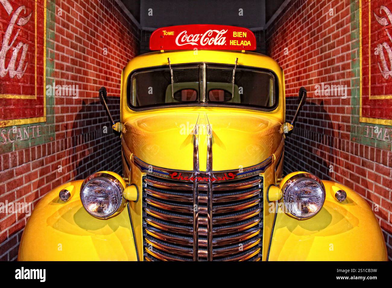 Coca Cola Chevy car inside Coke museum in Atlanta GA Stock Photo - Alamy