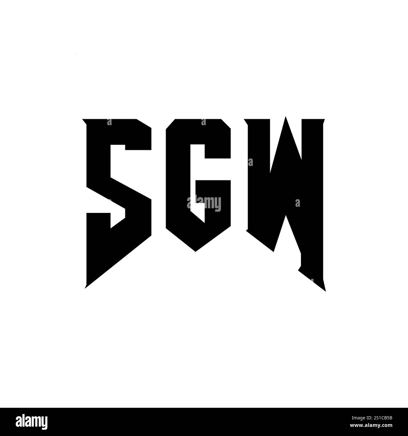 SGW letter logo design for technology company. SGW logo design black ...