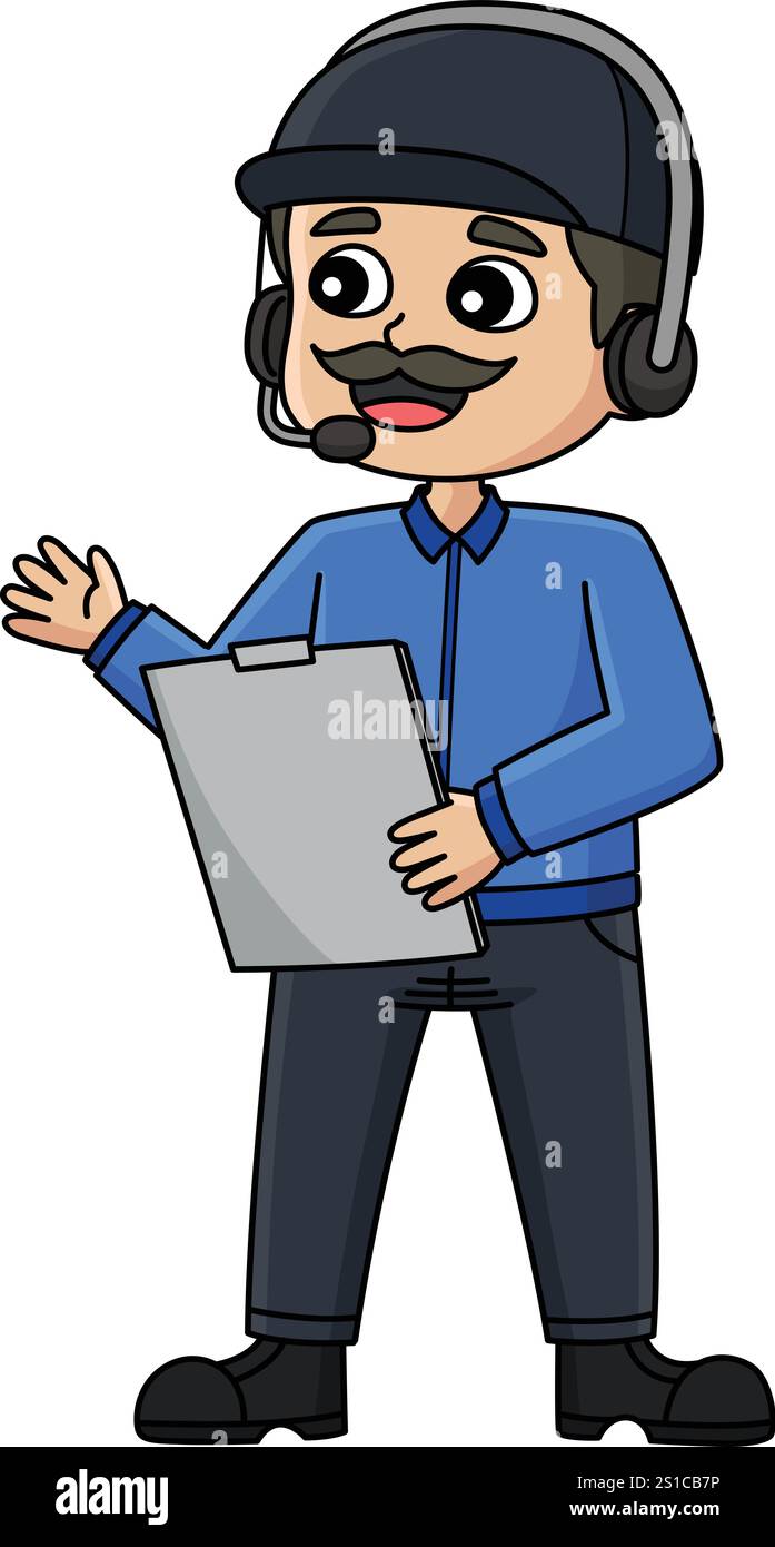 American Football Coach Cartoon Colored Clipart Stock Vector Image ...