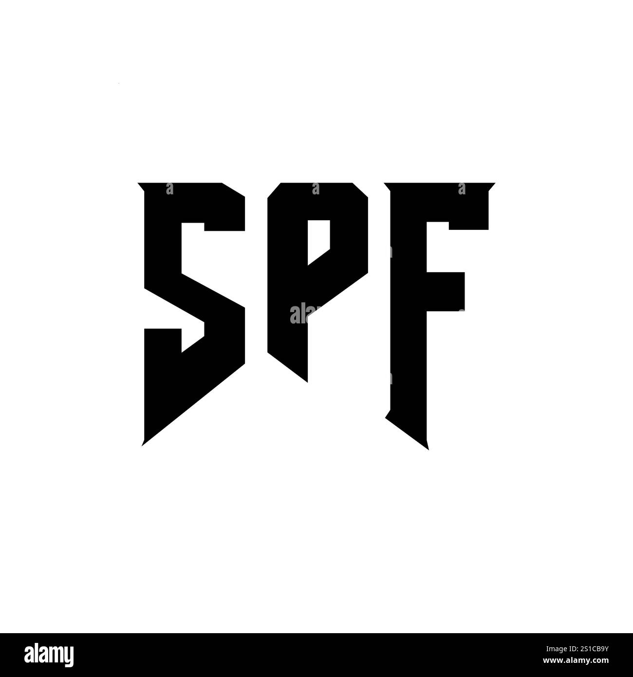 SPF letter logo design for technology company. SPF logo design black ...