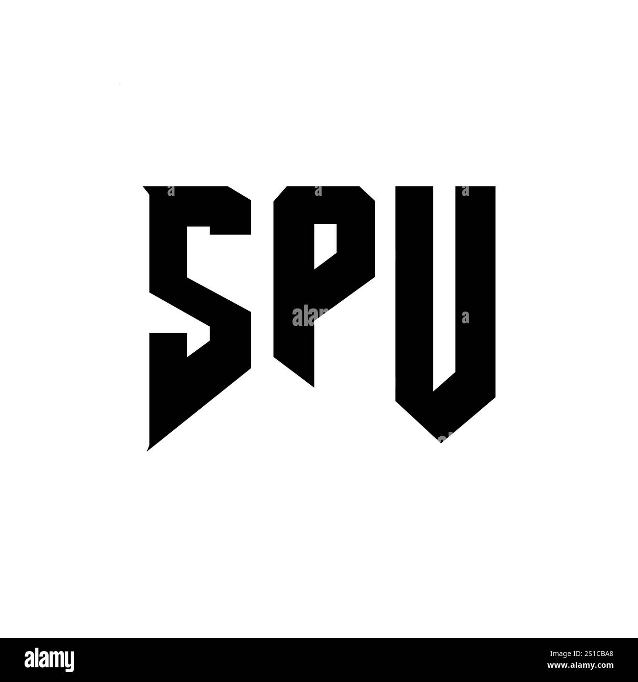 SPU letter logo design for technology company. SPU logo design black ...
