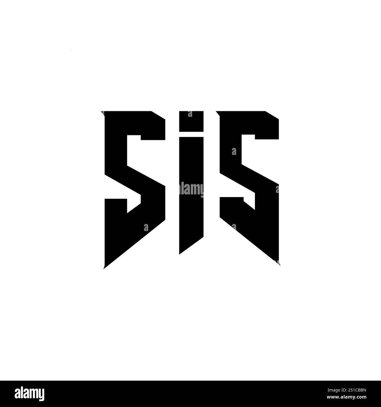 SIS letter logo design for technology company. SIS logo design black ...