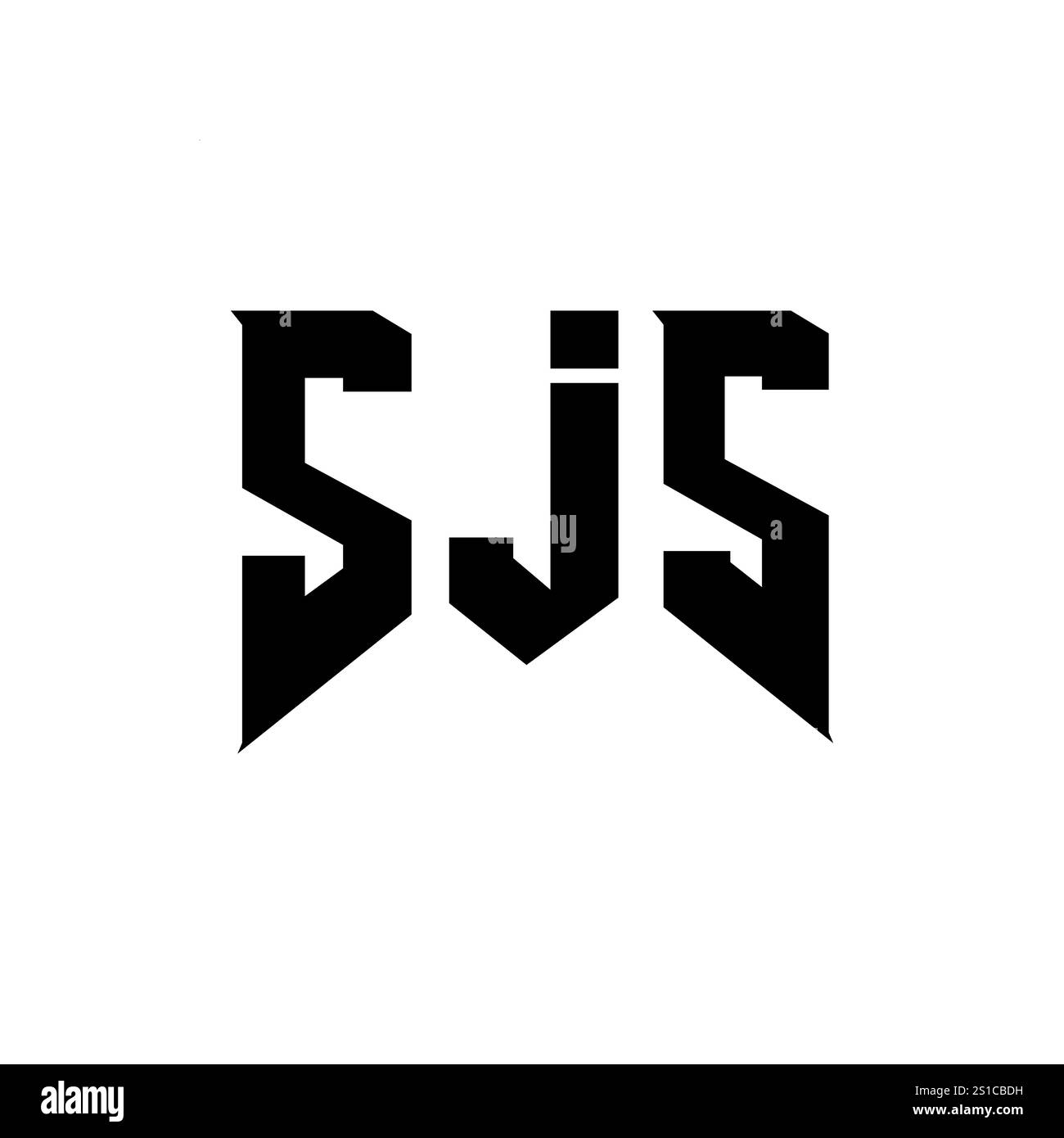 SJS letter logo design for technology company. SJS logo design black ...