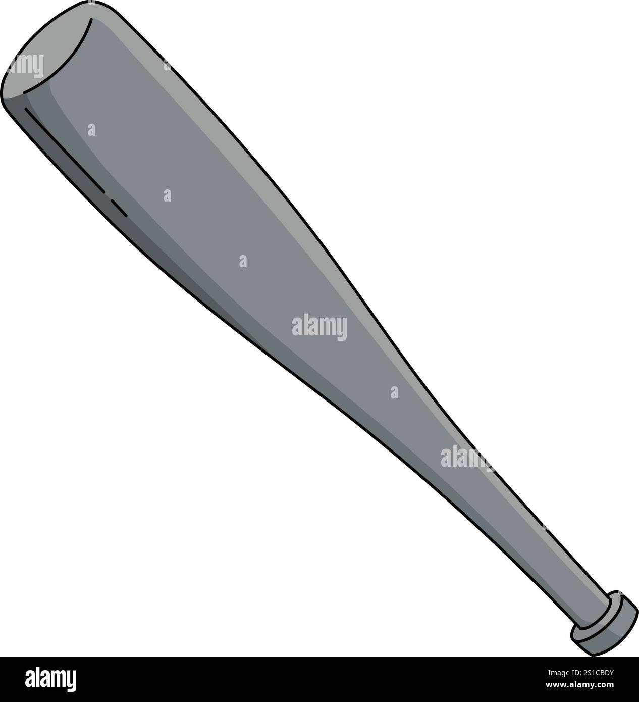 Baseball Bat Cartoon Colored Clipart Illustration Stock Vector Image ...