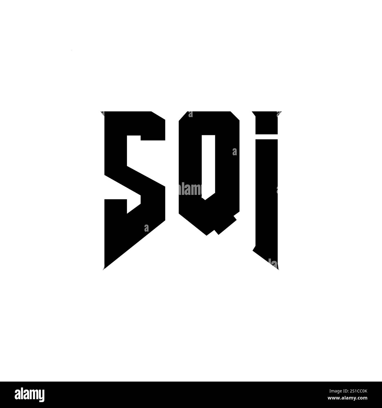 SQI letter logo design for technology company. SQI logo design black ...