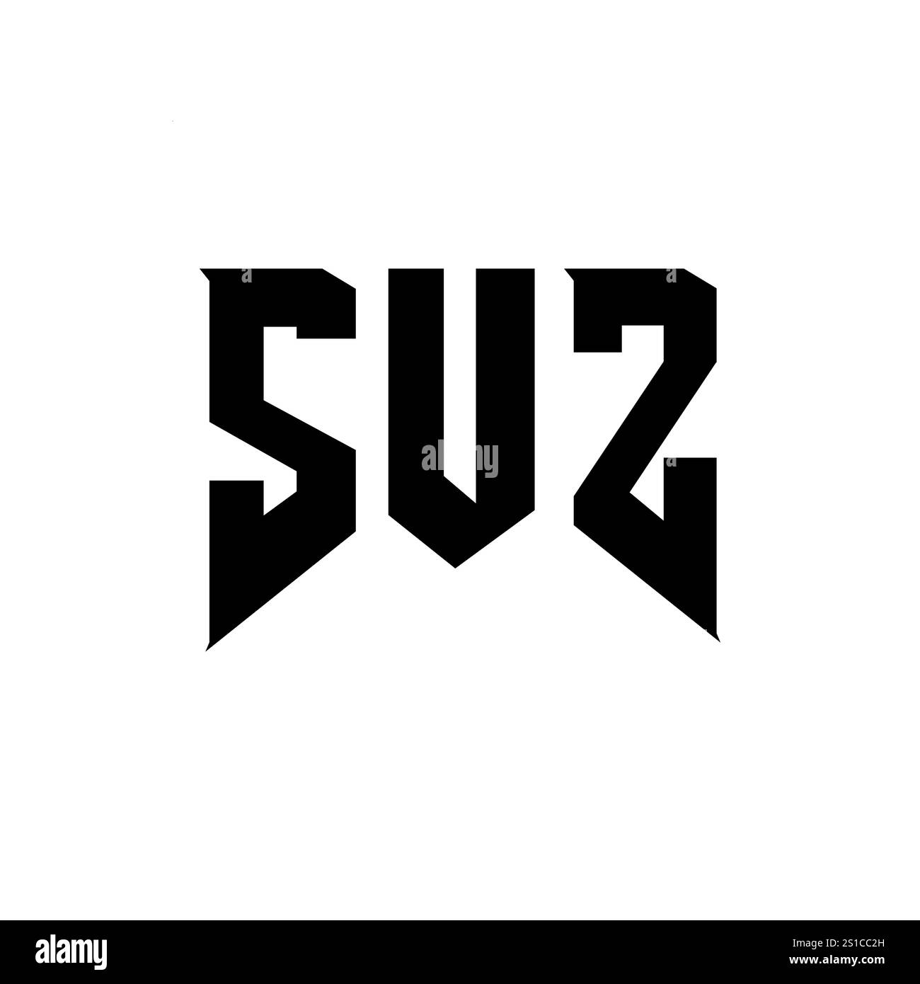 SUZ letter logo design for technology company. SUZ logo design black ...
