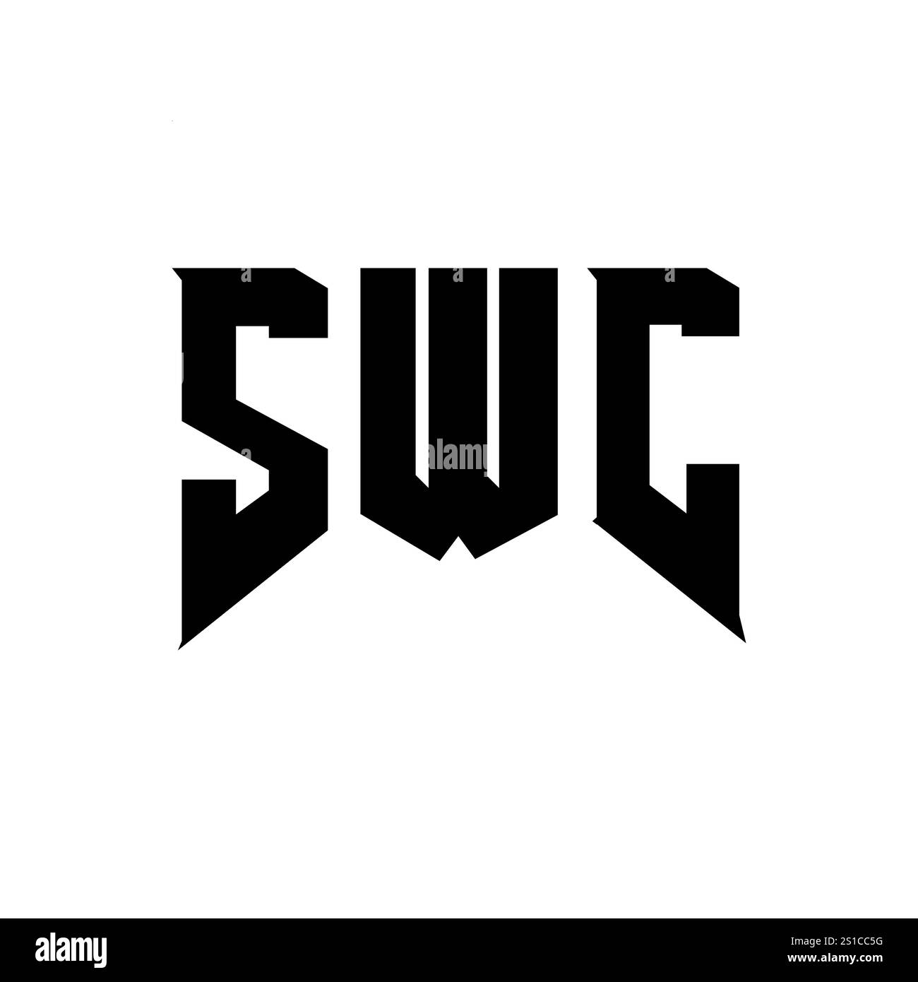 SWC letter logo design for technology company. SWC logo design black ...