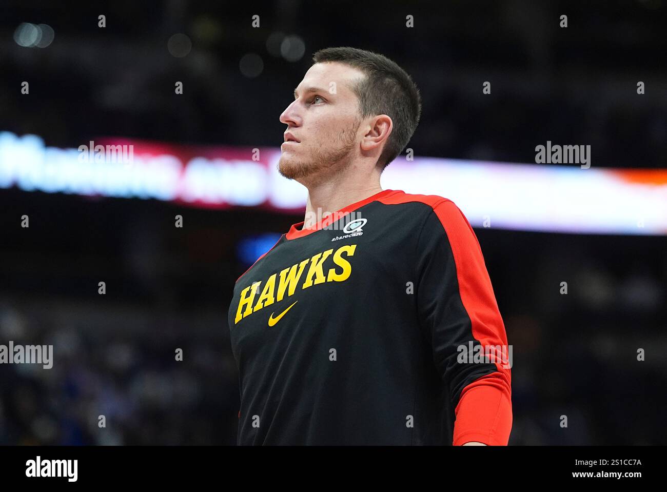Atlanta Hawks guard Garrison Mathews (24) in the first half of an NBA ...