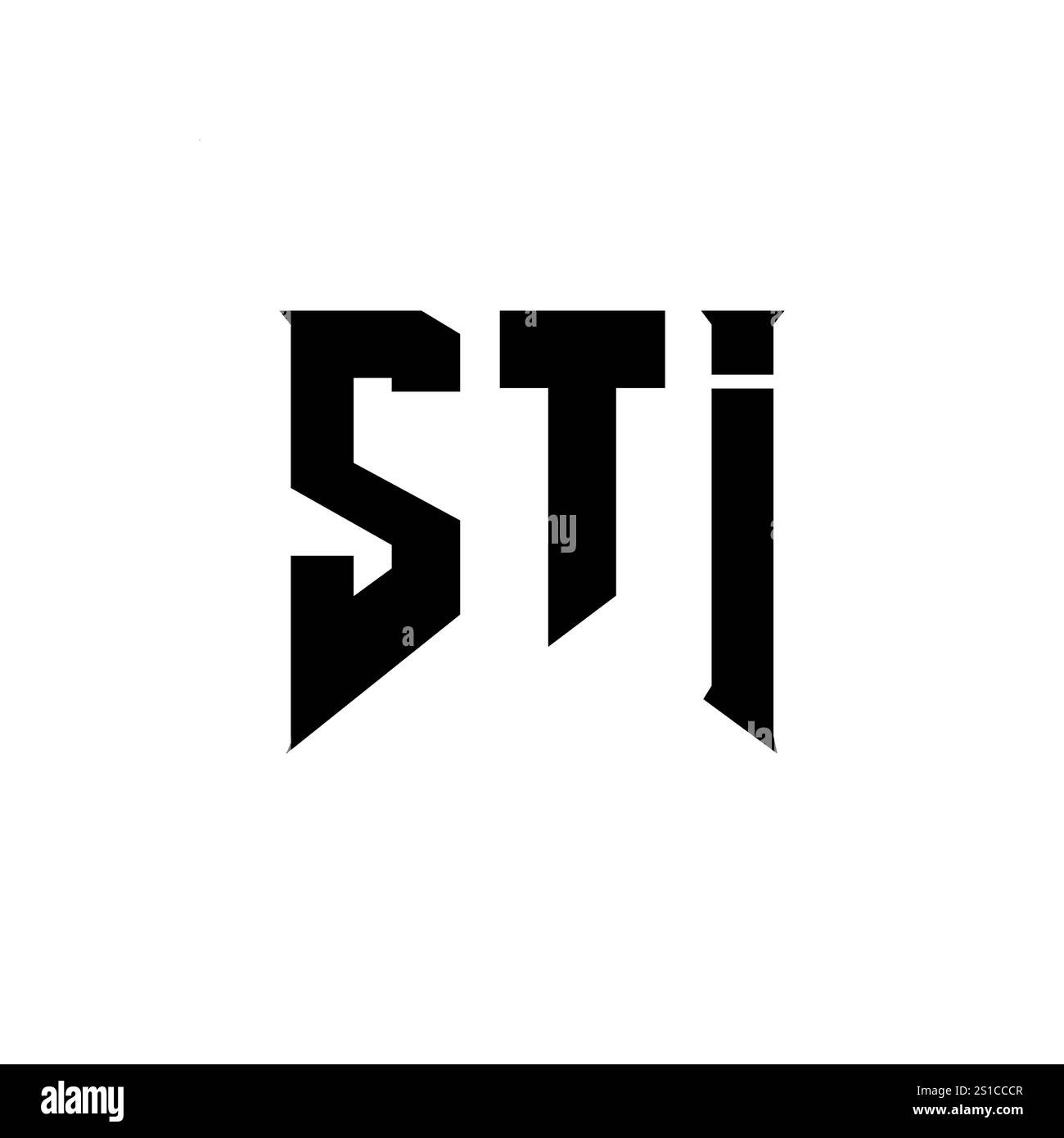 STI letter logo design for technology company. STI logo design black ...