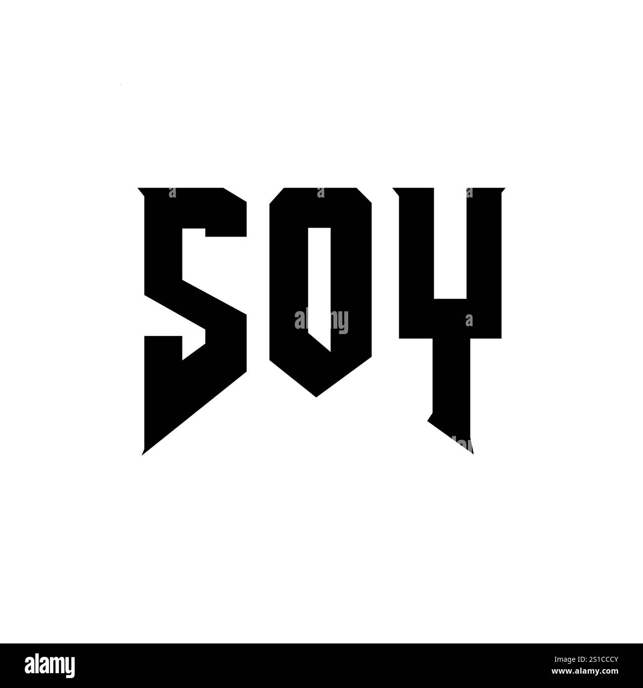SOY letter logo design for technology company. SOY logo design black ...