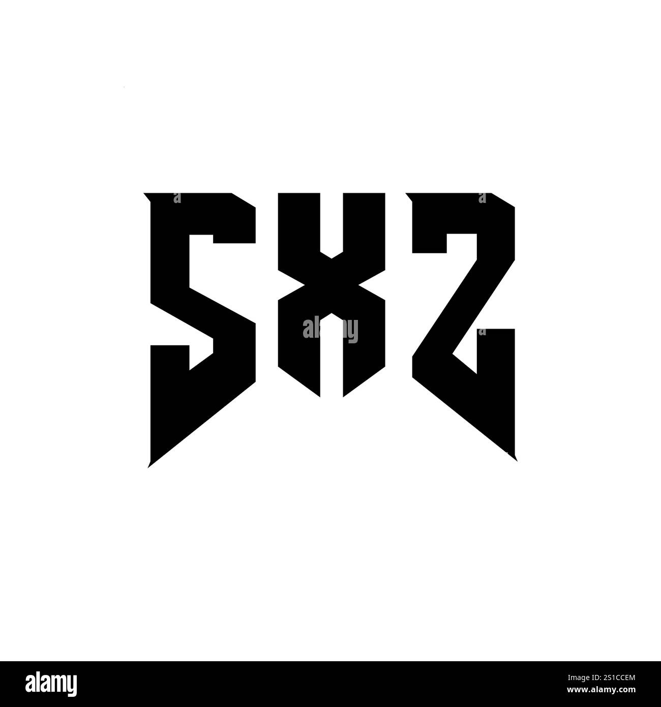 SXZ letter logo design for technology company. SXZ logo design black ...