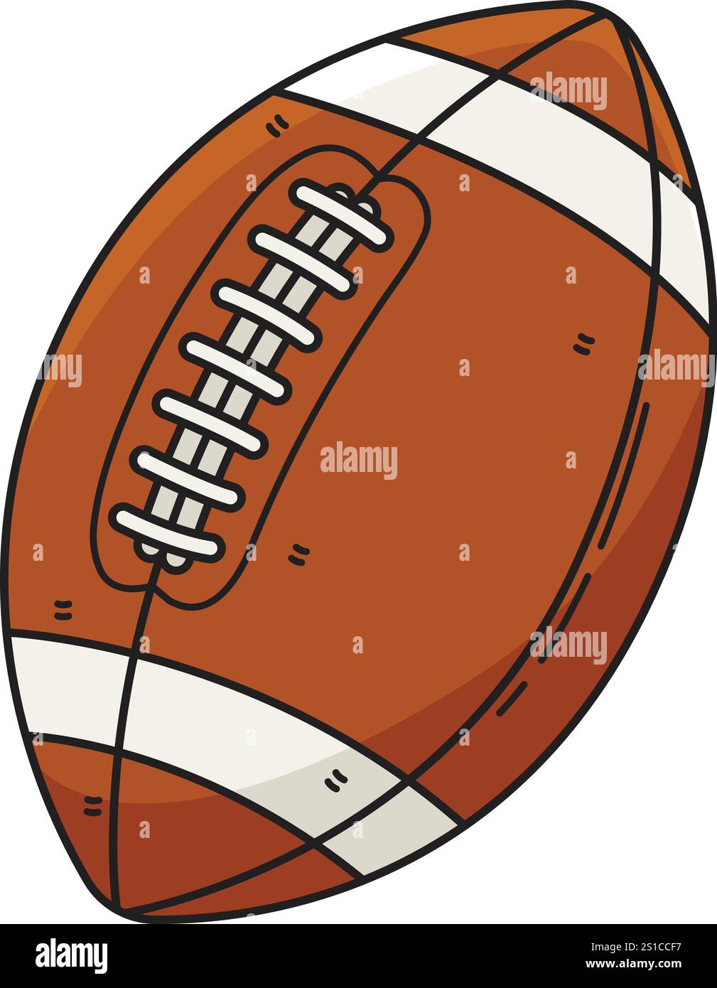 American Football Ball Cartoon Colored Clipart Stock Vector Image & Art ...