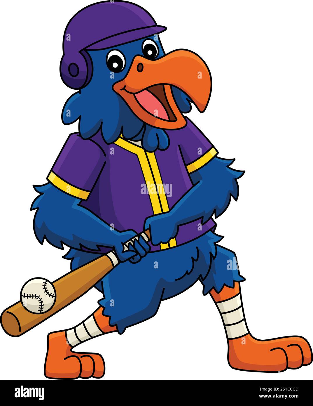 Baseball Batter Mascot Cartoon Colored Clipart Stock Vector Image & Art ...