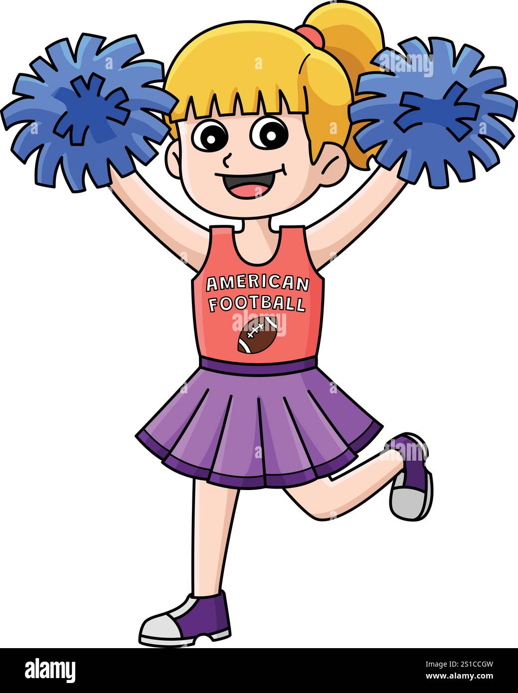 American Football Female Cheerleader Clipart Stock Vector Image & Art ...