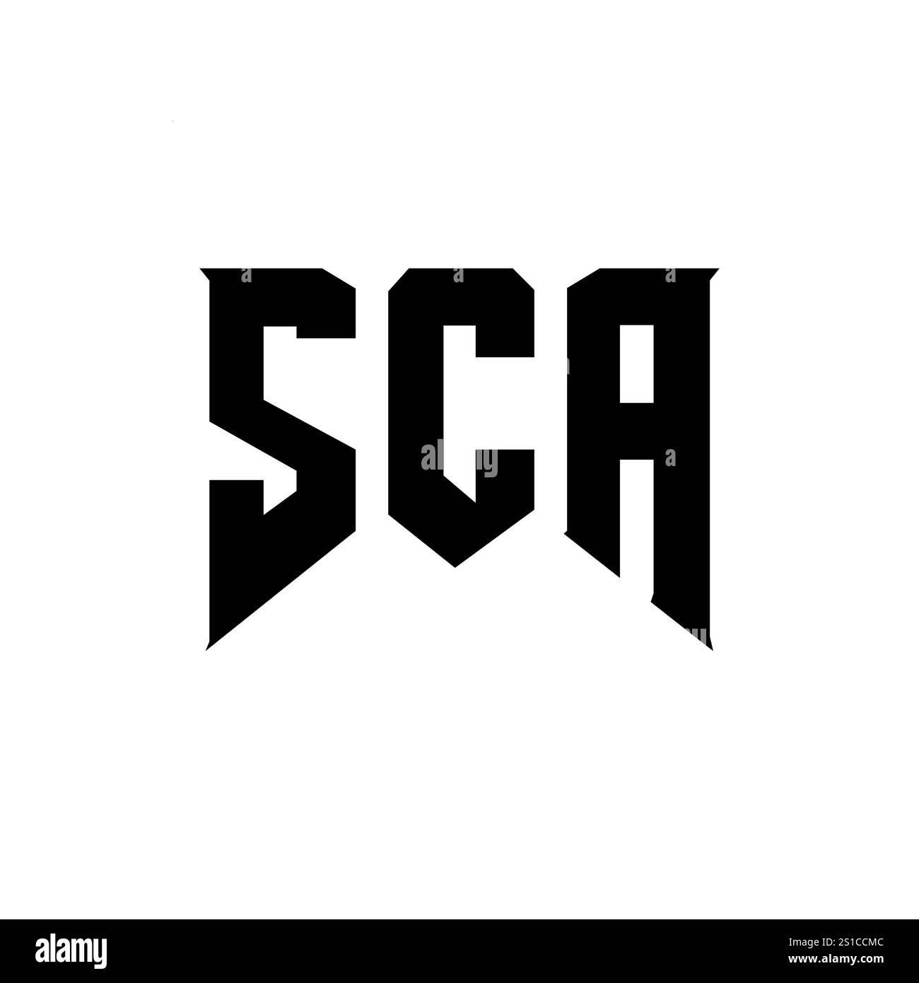 SCA letter logo design for technology company. SCA logo design black ...