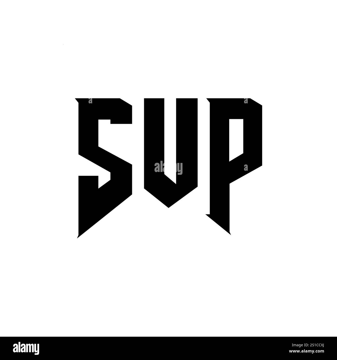SUP letter logo design for technology company. SUP logo design black ...
