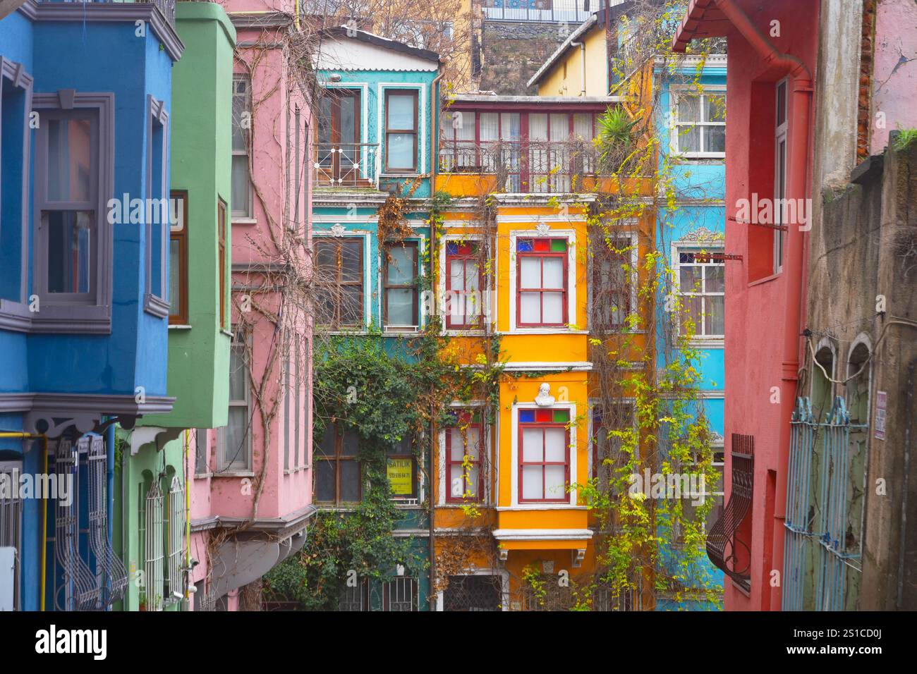 tureky istanbul 23 november 2024 , Vibrant houses line a charming ...