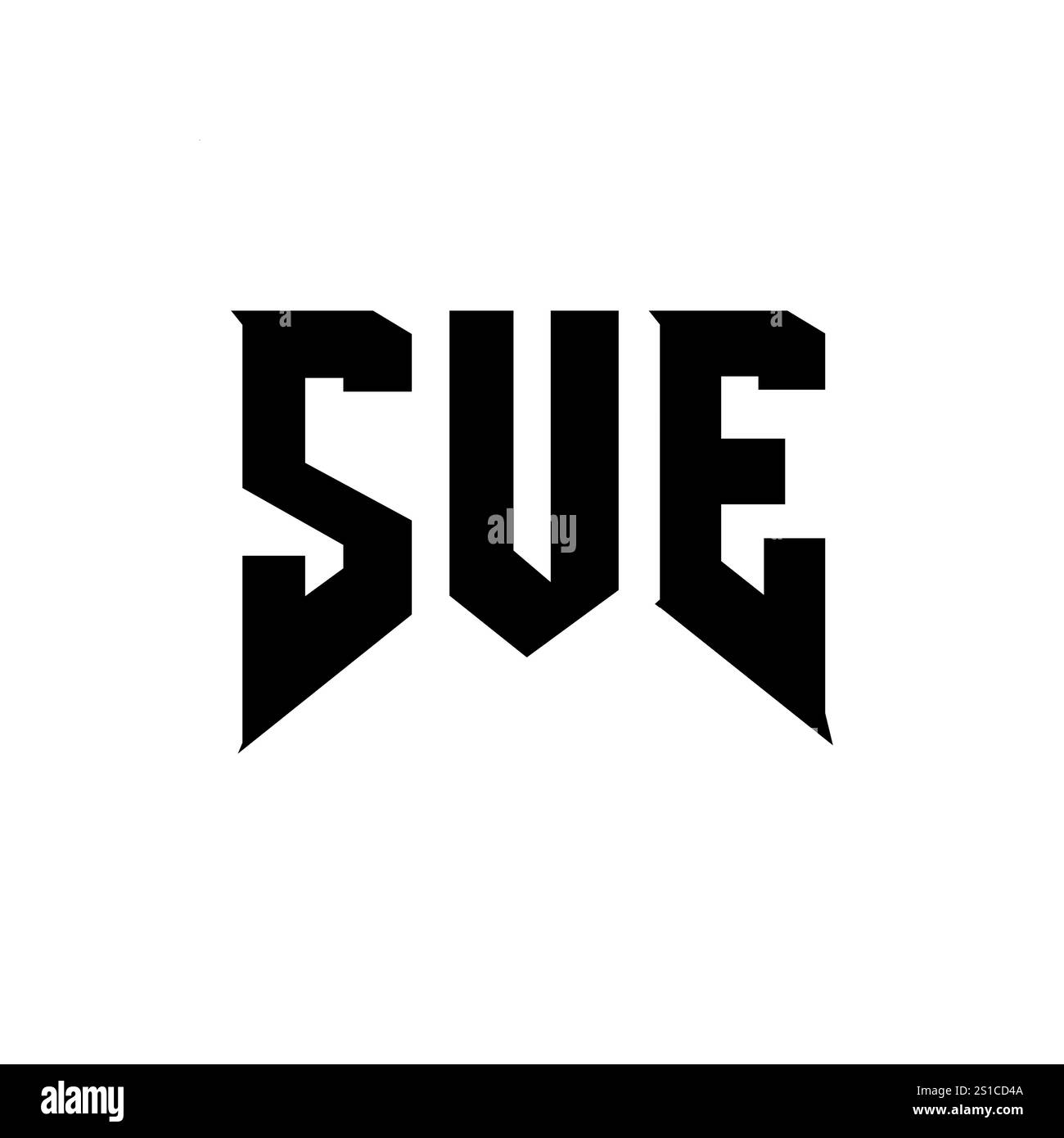 SUE letter logo design for technology company. SUE logo design black ...