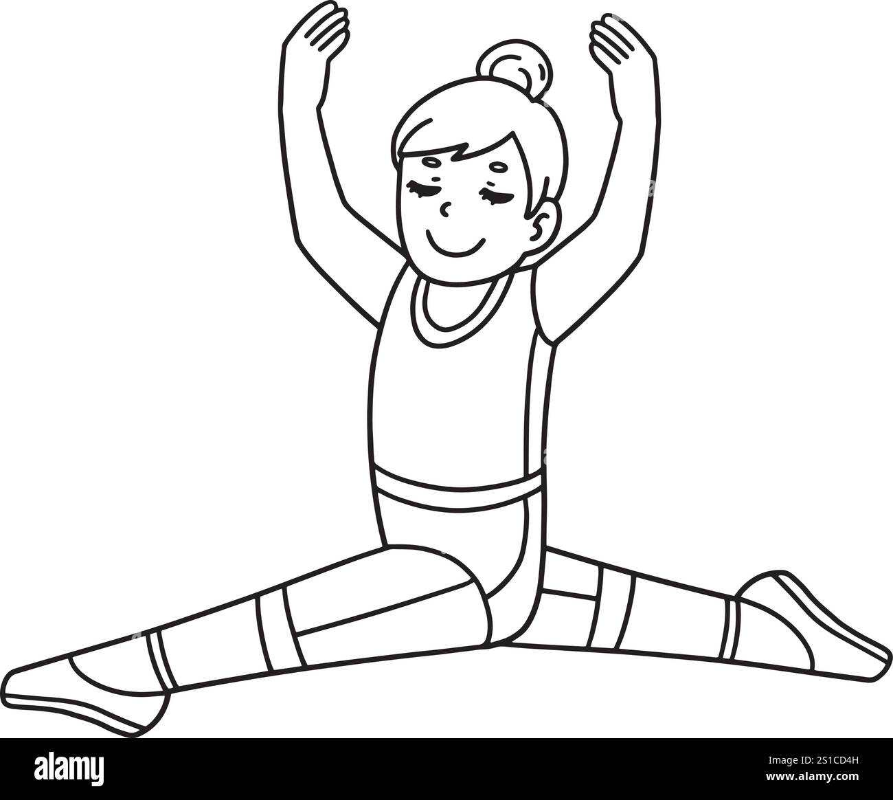 Girl doing a split Stock Vector Images - Alamy