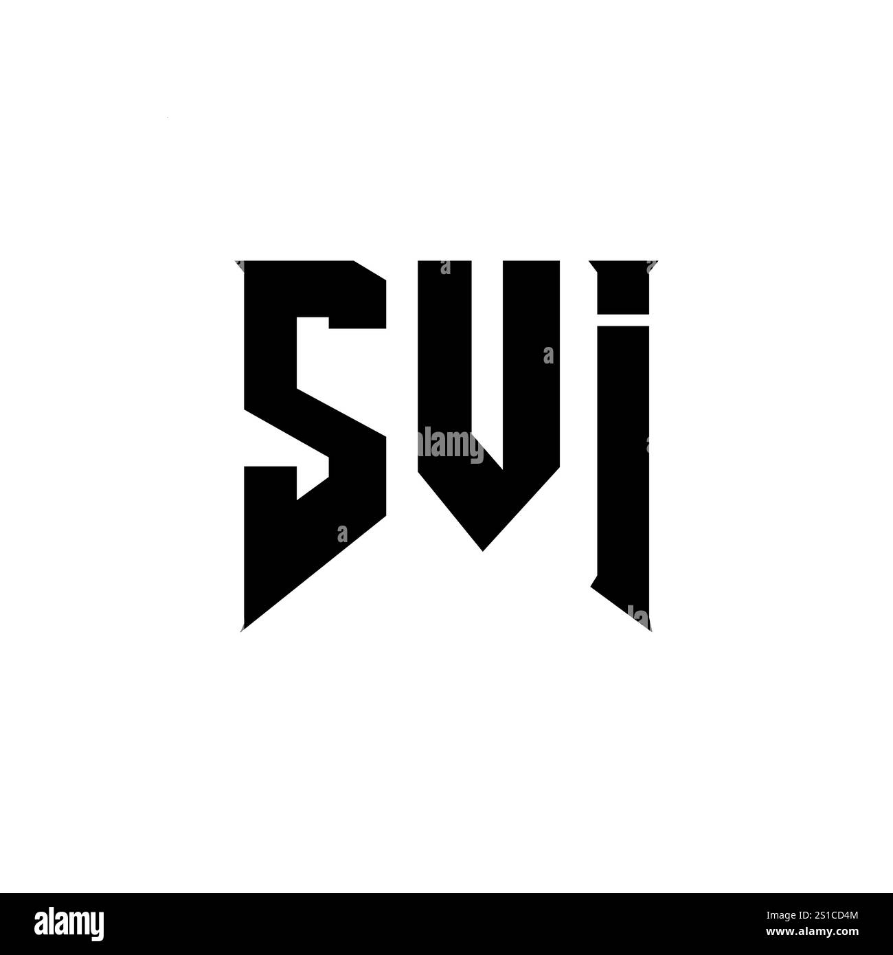 SVI letter logo design for technology company. SVI logo design black and white color combination ...