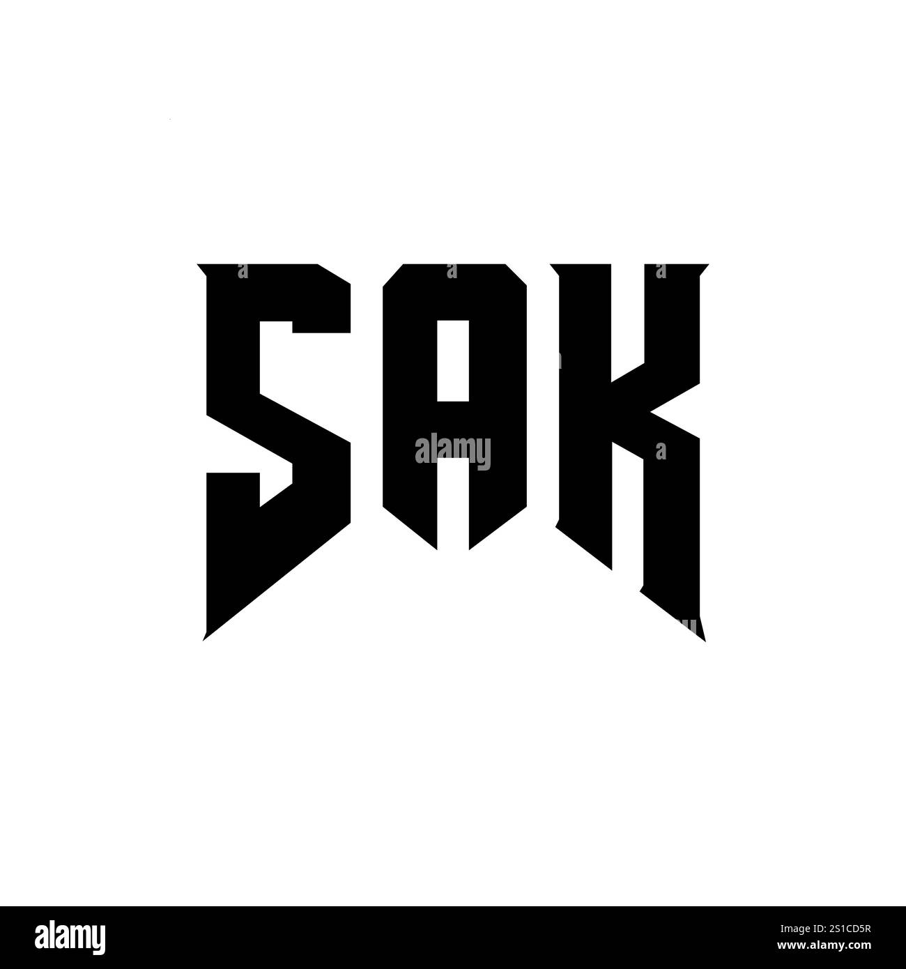 SAK letter logo design for technology company. SAK logo design black ...