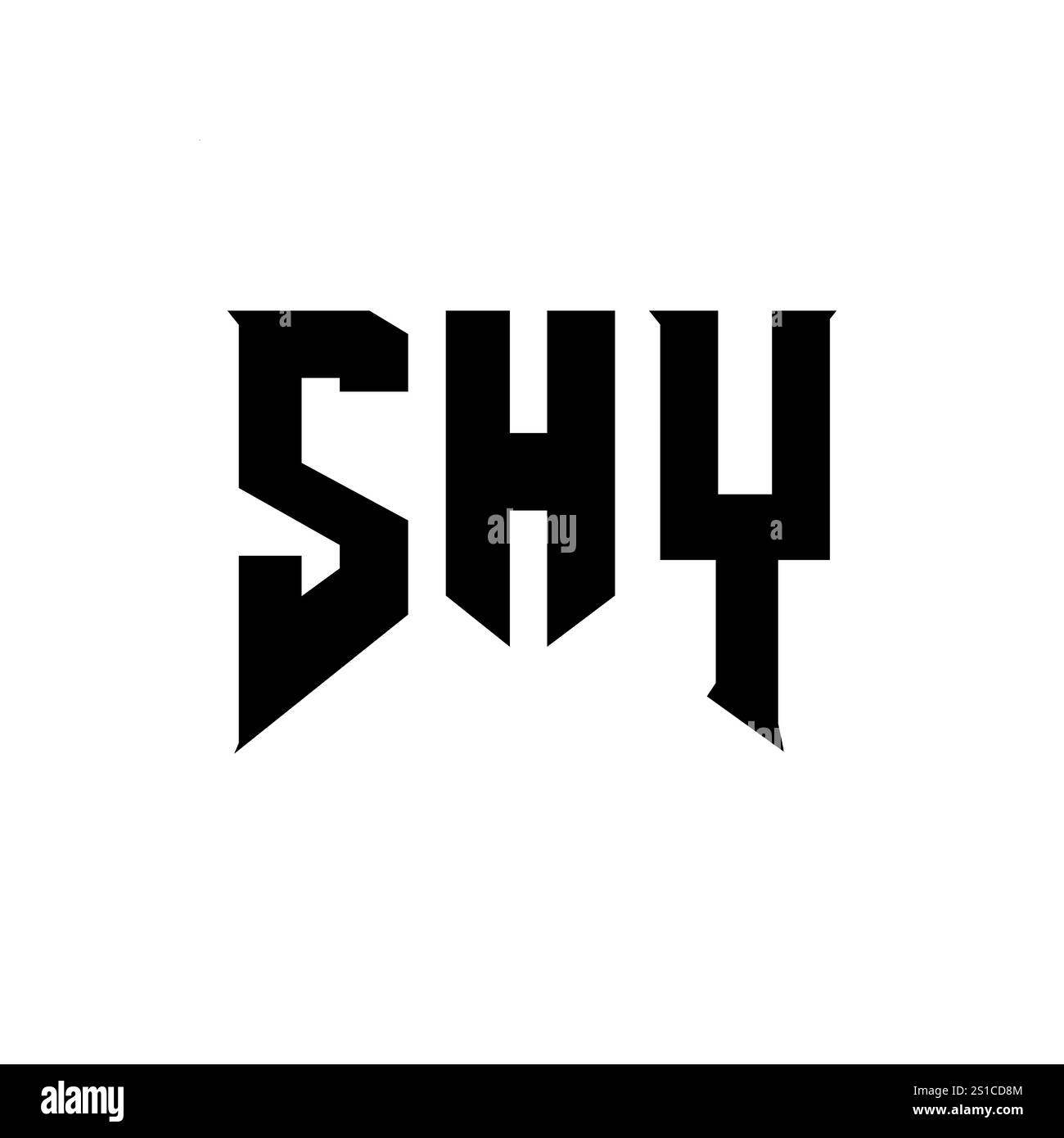 SHY letter logo design for technology company. SHY logo design black ...