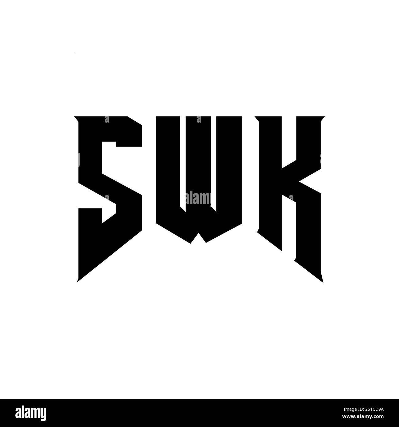 SWK letter logo design for technology company. SWK logo design black ...